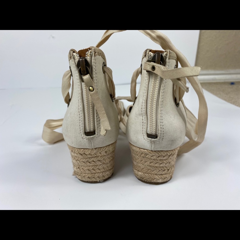 Ugg Ivory Espadrille Wedge Heel Sandals - Gem